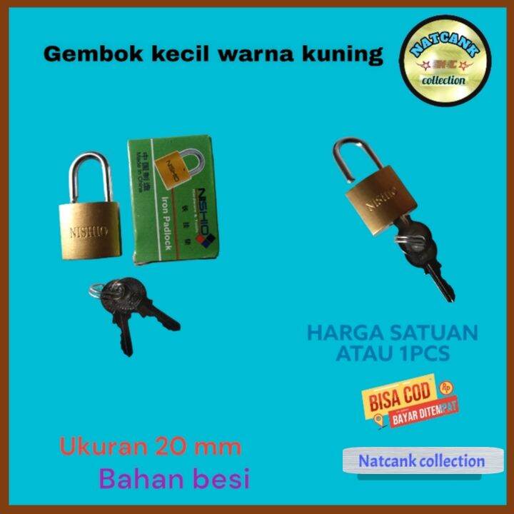 Gembok kecil warna kuning 20 mm | Lazada Indonesia