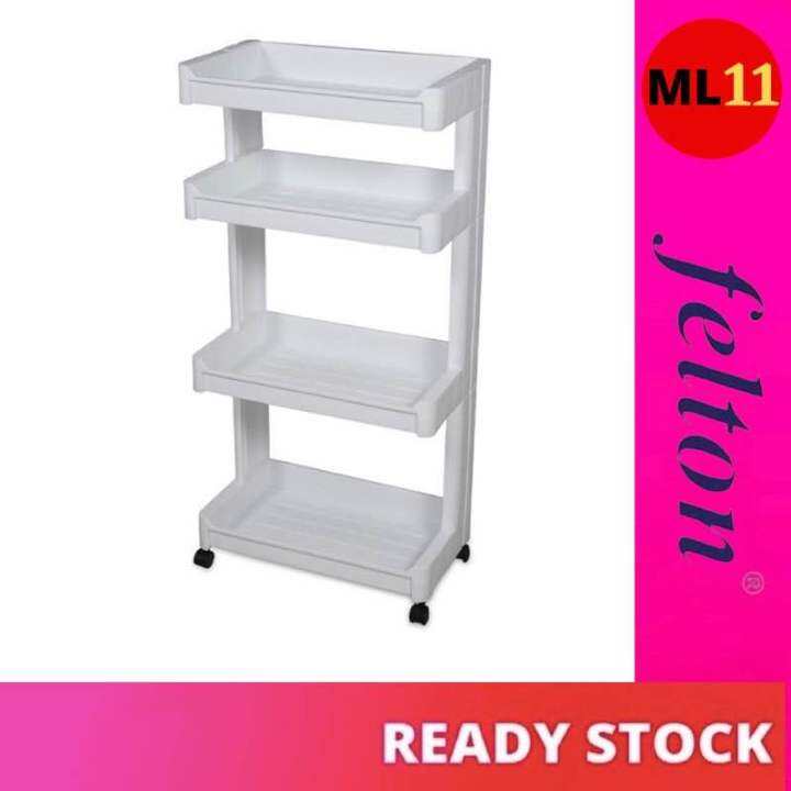 FELTON (4 Tier) Trolley Rack / Bathroom Storage Rack / Trolley Rack ...
