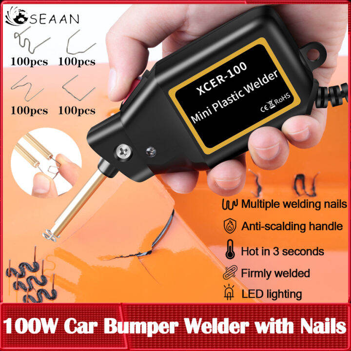New nhựa thợ hàn 100 wát Hot Air máy HOT Stapler Bộ hãm xung cho xe sửa ...