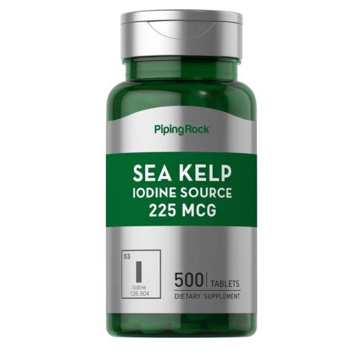 pipingrock Sea Kelp (Iodine Source), 225 mcg, 500 Tablets | Lazada.co.th