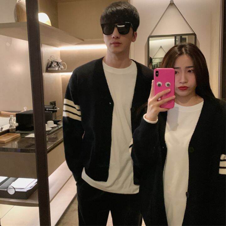 tichada 39137 เสื้อกันแดด เสื้อกันหนาวผ้าไหมพรมคอวีกระดูมแขนยาว2สี แบบน่ารักๆสไตส์เกาหลี (สินค้า ...