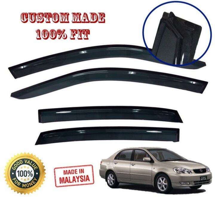 4" Toyota Altis 2001-2007 Original Oem High Quality Acrylic Door Visor ...