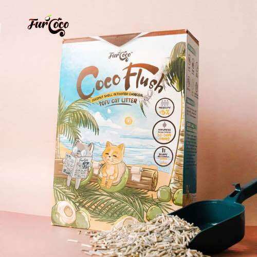 FURCOCO COCO FLUSH TOFU CAT LITTER 6L | Lazada