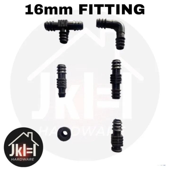 16MM Polypipe tee/elbow/socket/end cap/rubber gromate Fitting Poly Pipe ...