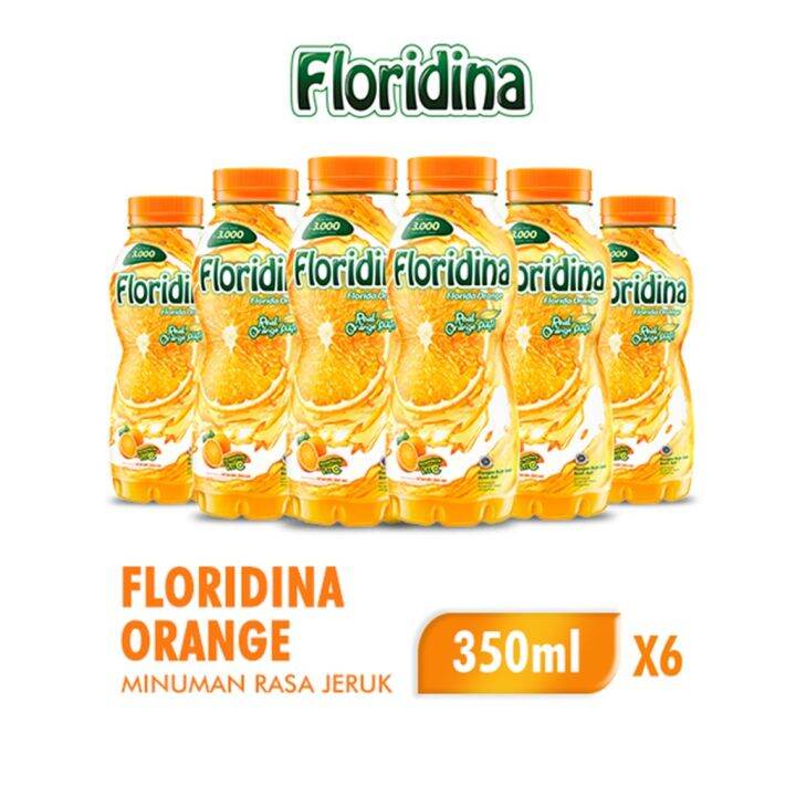 Floridina Orange Botol 350 ml x6-FLORIDINA 350ml REAL ORANGE PULP BULIR ...