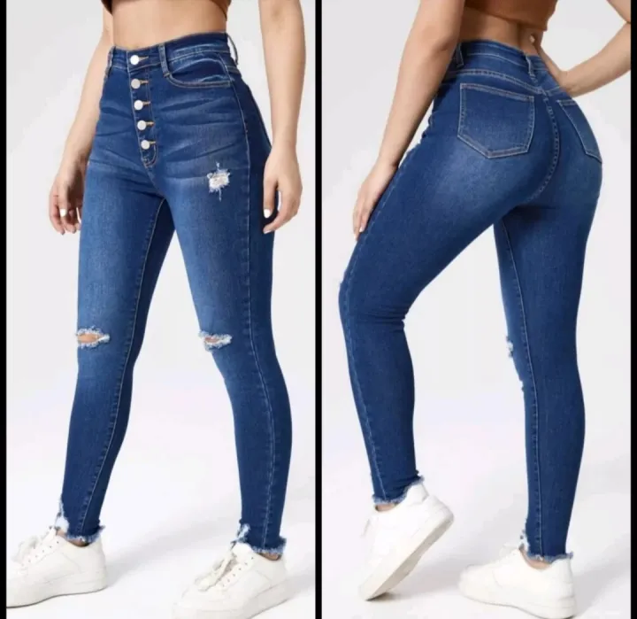 5 Button High Skinny Stretchable Outfit | Lazada PH