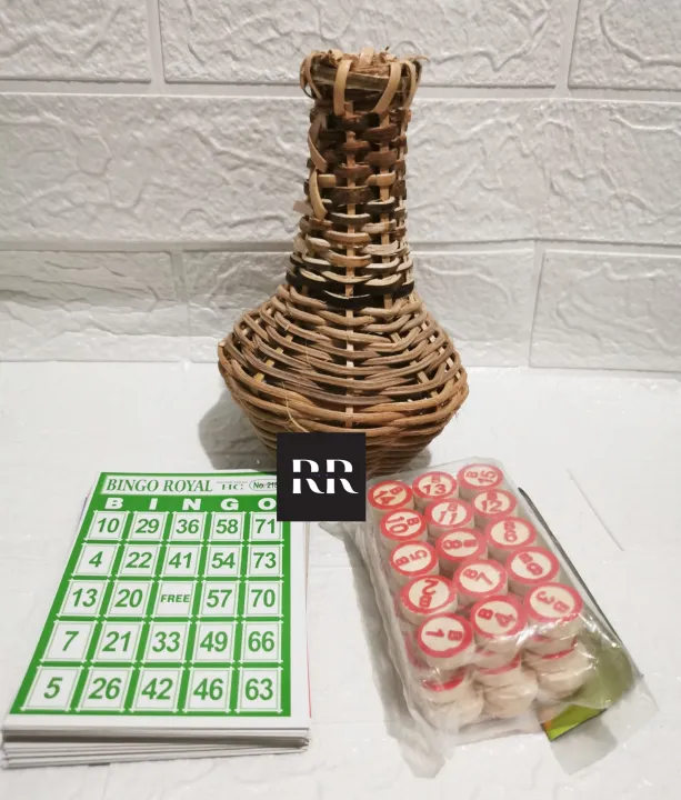 Bingo Set / Rattan Shaker, Cards & Wooden Panantos | Lazada PH