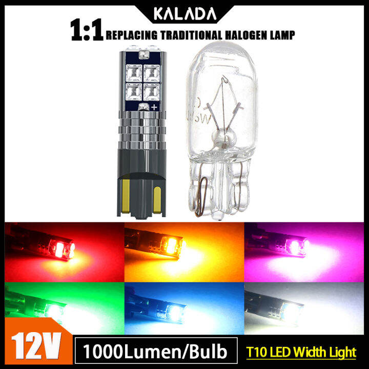 Kalada 1 Piece T10 Led Park Lights 12V 24V T10 for Truck Motorcycle Scooter Car T10 W5W Position ...