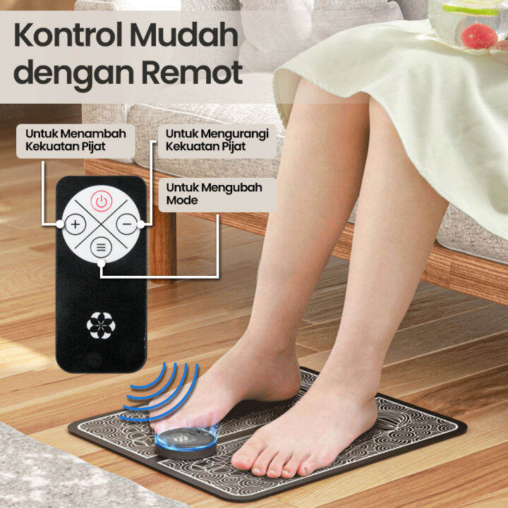 Alat Pijat Kaki Elektrik EMS Foot Massager USB 8 Mode with Remote ...