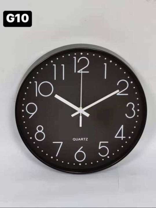 10 inch / 24.8 Cm black Nordic Wall Clock Modern Design Transparent ...