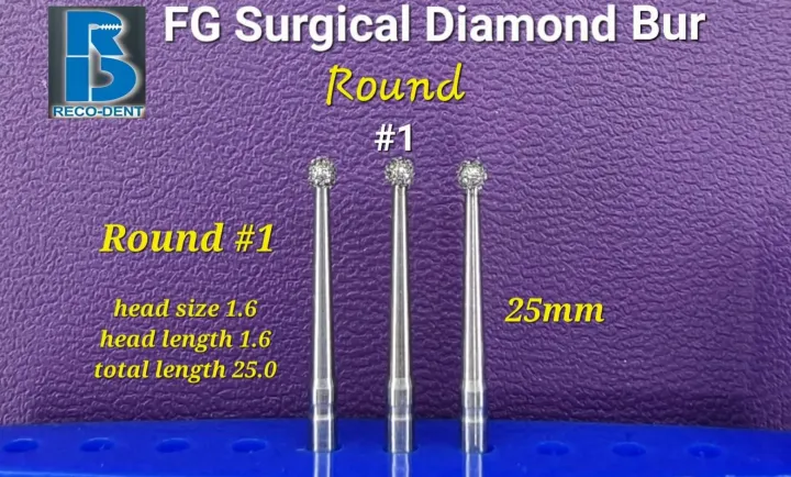FG SURGICAL DIAMOND BUR ROUND LONG SHAFT #1 / per piece | Lazada PH