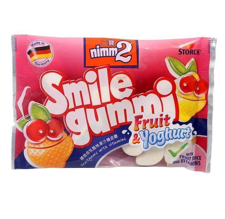 เยลลี่รสผลไม้รวมและโยเกิร์ต Nimm2 Smile Gummi Fruit & Yogurt 90g ...