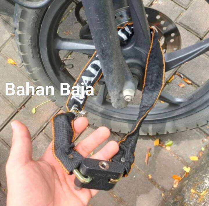 Gembok Rantai 80cm Pagar Sepeda Motor Pintu Lapis Kain Bahan Baja ...