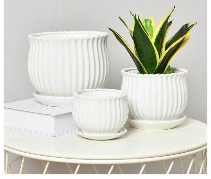 Ceramic Flower Vase / Pasu Seramik / White Flower Pot / Pasu Bunga ...