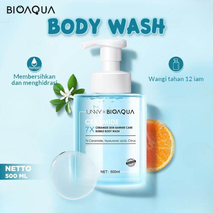 BIOAQUA 7x Ceramide Body Wash 500ml | Skin Barrier Care | Body Wash ...