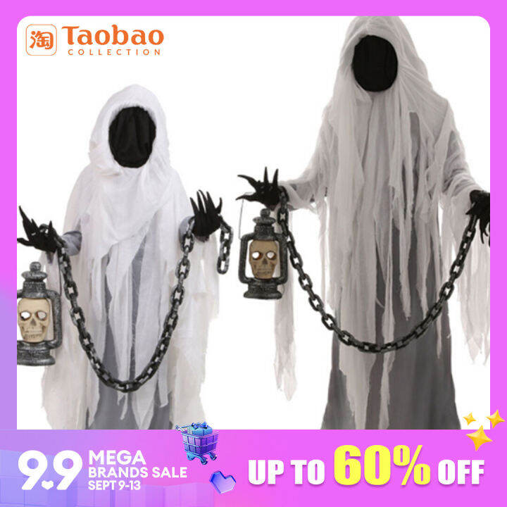 Halloween Ghost Clothes with Skeleton Print Children's Horror Cos Dress ...