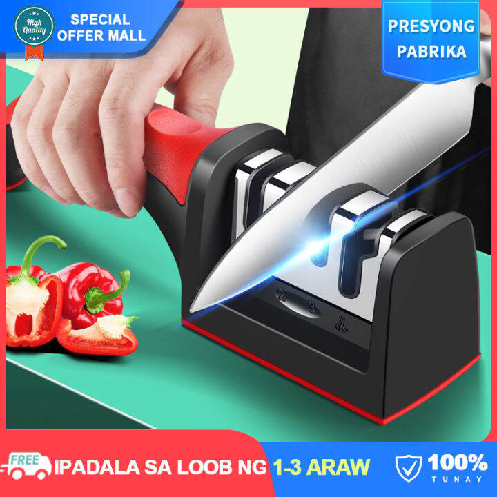 【Japanese Original】3-stage Stainless Steel Knife Sharpener Manual Fast ...