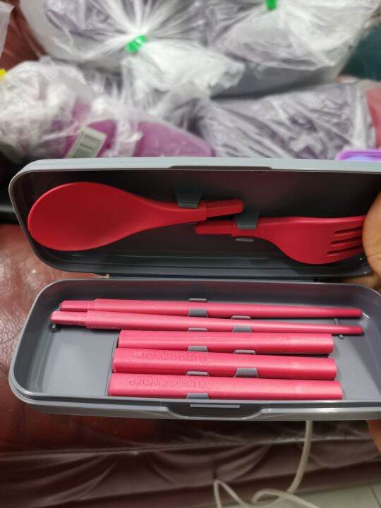 [rare] TUPPERWARE portable cutlery set | Lazada