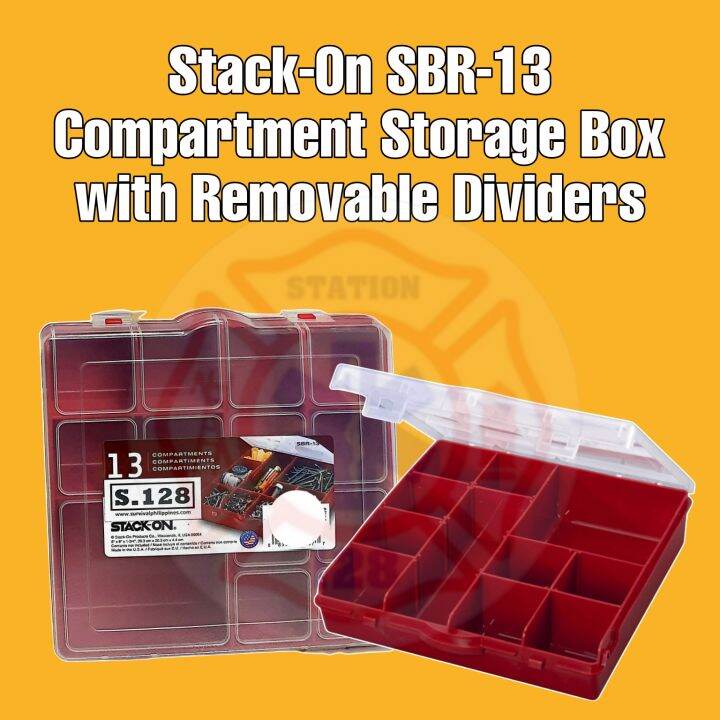 Stack-On SBR-13 Compartment Storage Box with Removable Dividers | Lazada PH