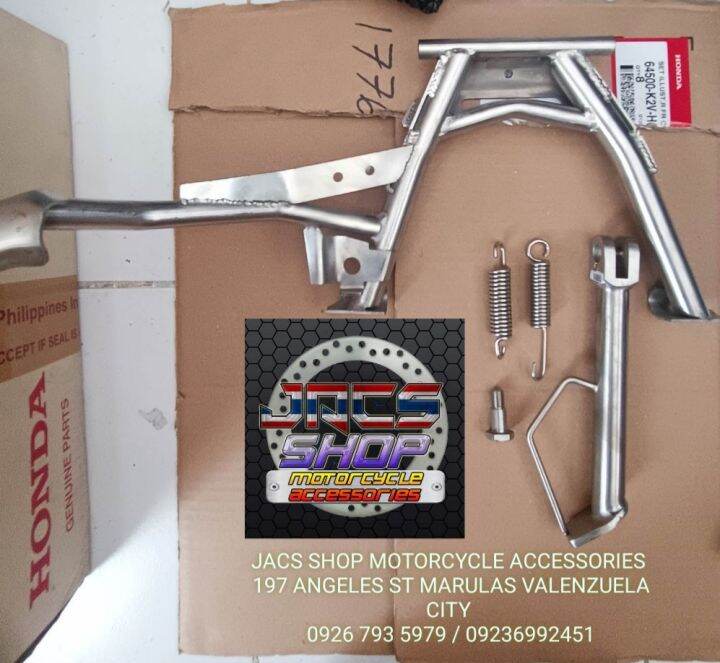 Honda Click Stainless Side and Center Stand (with Stainless spring ...