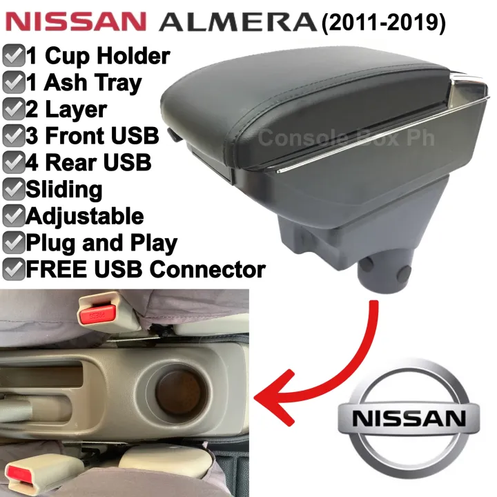 Nissan Almera 2011- 2021 Armrest Console Box | Lazada PH