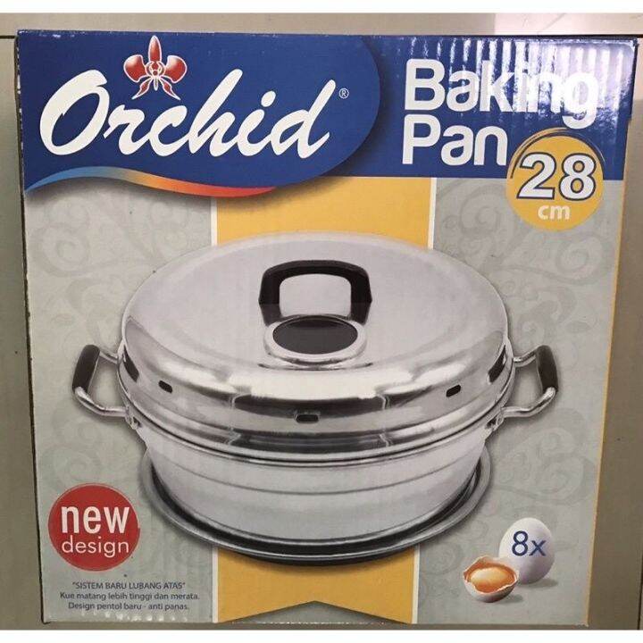 ORCHID BAKING PAN 28 CM UKURAN 8 TELUR ORIGINAL MURAH AWET ASLI ...