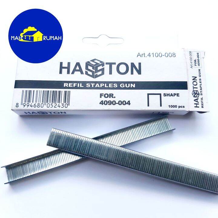 HASSTON - ISI STAPLES TEBAL 1008J 8mm 4090-004 Refill Stapler Gun Hekter Tacker Tembak Narrow ...