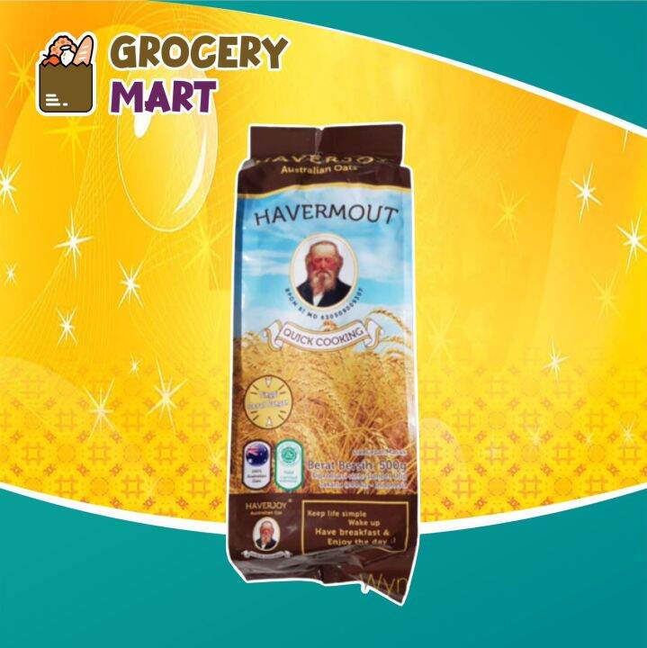 HAVERJOY HAVERMOUT AUSTRALIAN OATS QUICK COOKING 500gr - COKELAT ...
