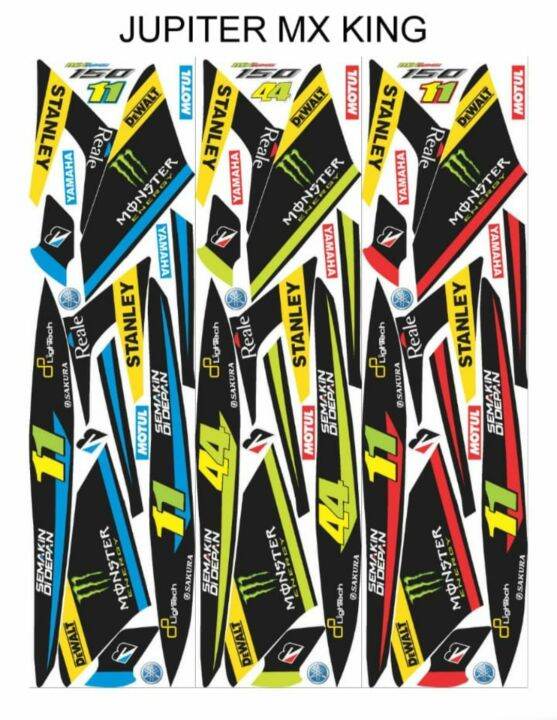 Striping MX king 150 / MX Exciter Sticker Decal variasi dua | Lazada ...