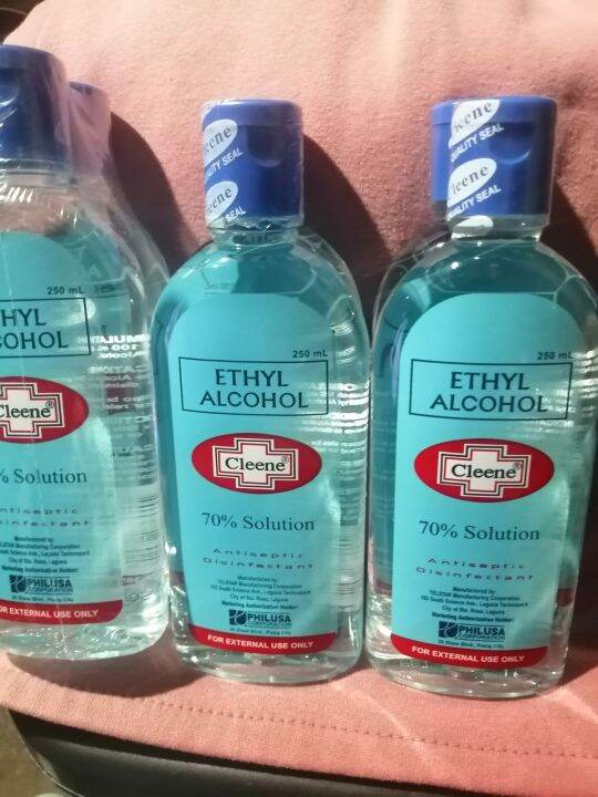 Cleene Ethyl Alcohol 250ml 70% Solution Sets of Two for only 90 pesos ...