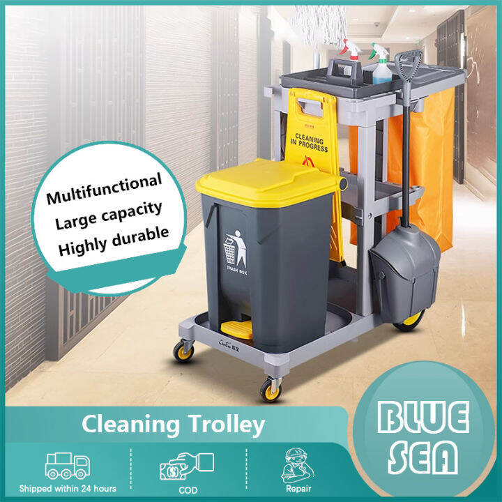 cleaning trolley cleaning cart multi-functional trolley hotel property ...