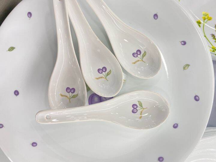 Langkawi original corelle 4pcs sudu bunga pulm porcelain bunga corelle ...