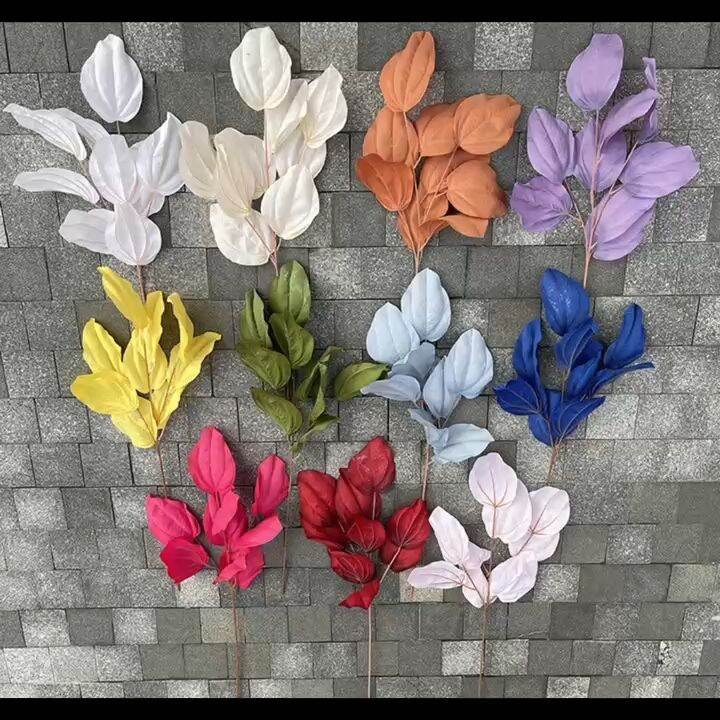 (9 LEAVES) REDBUD LEAVES Artificial Plant Leaves Green Leaf Daun Hiasan ...