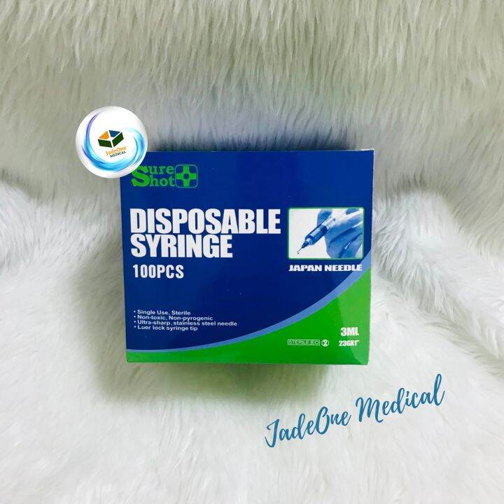 SURE SHOT Disposable Syringe 3 cc/mL 23Gx1" (100 pcs) | Lazada PH
