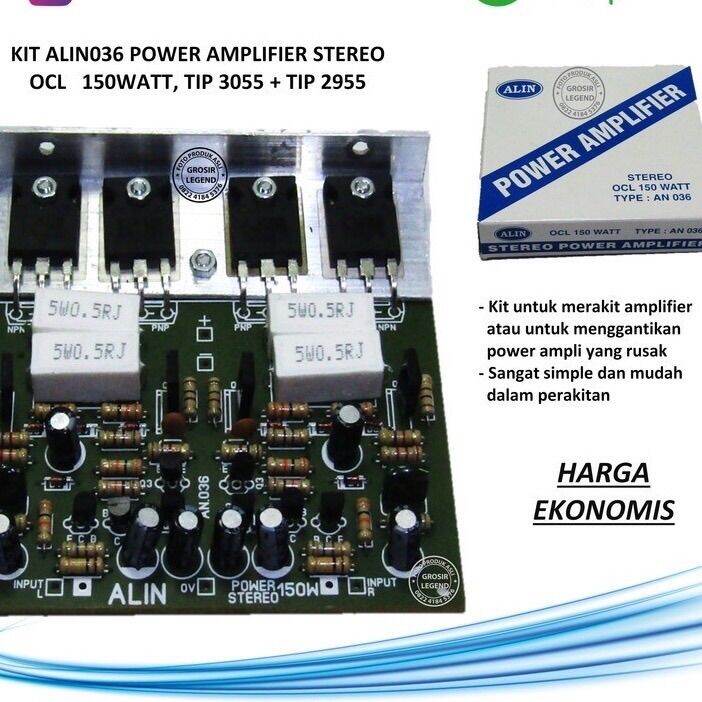 KIT POWER AMPLIFIER STEREO OCL 150 WATT ALIN 036 | Lazada Indonesia
