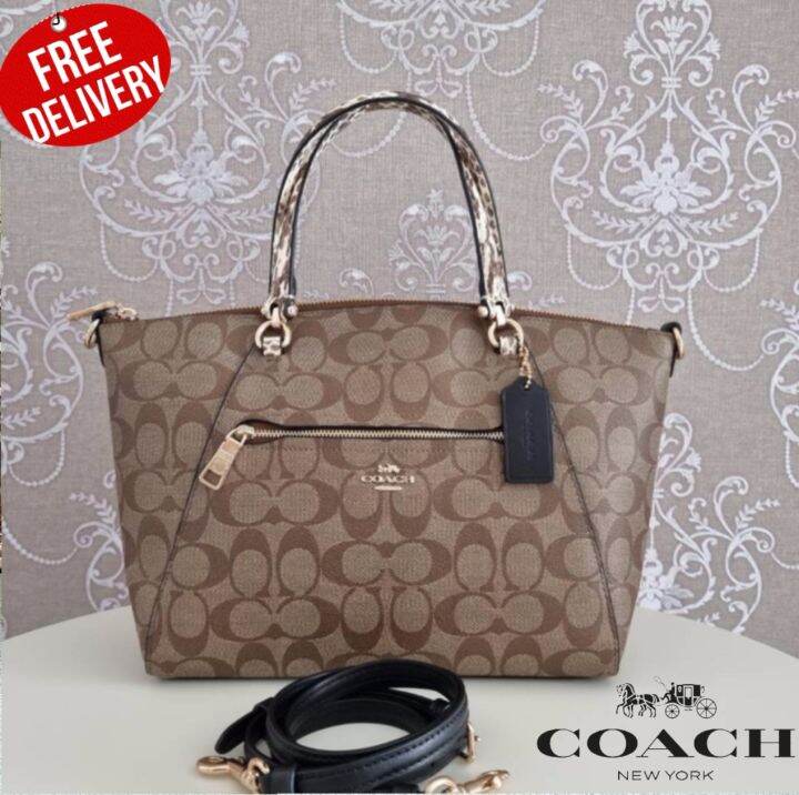 กระเป๋าถือ กระเป๋าสะพาย COACH PRAIRIE SATCHEL IN COLORBLOCK SIGNATURE ...