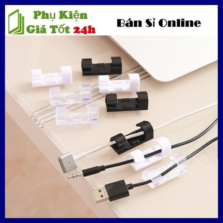 Bộ 20 Nẹp Cố Định Dán Tường Đi Dây Điện - Vỉ 20 Kẹp Cố Định , nút Giữ ...