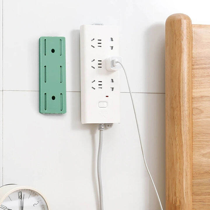 Wall mounted punch free plug holder, ABS material, slide rail push pull ...