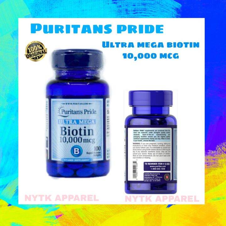 Puritan's Pride Biotin Ultra Mega Biotin 10,000MCG | Lazada PH