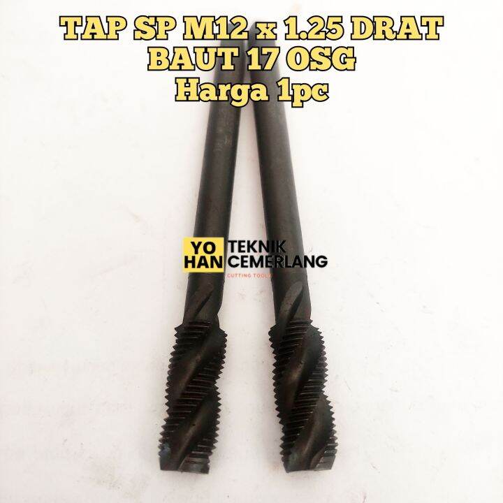 OSG Tap Spiral M12 x 1.25 Drat Ulir Baut Kunci 17 Long Tap M12 | Lazada Indonesia
