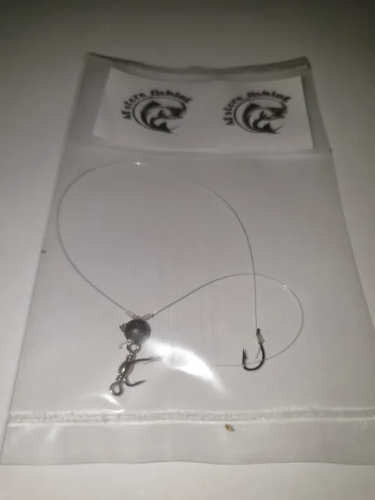 rangkaian doble senar pancing 2 mata kail + timah... bisa di pake ...