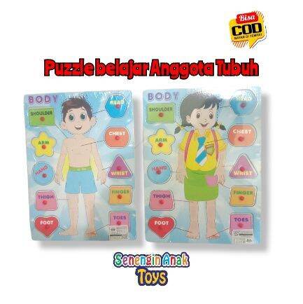 Puzzle Murah Belajar Mengenal Anggota Tubuh Puzzle Body - SenenginAnak ...