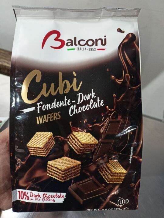 Balconi Cubi Dark Wafers Chocolate 250g | Lazada PH