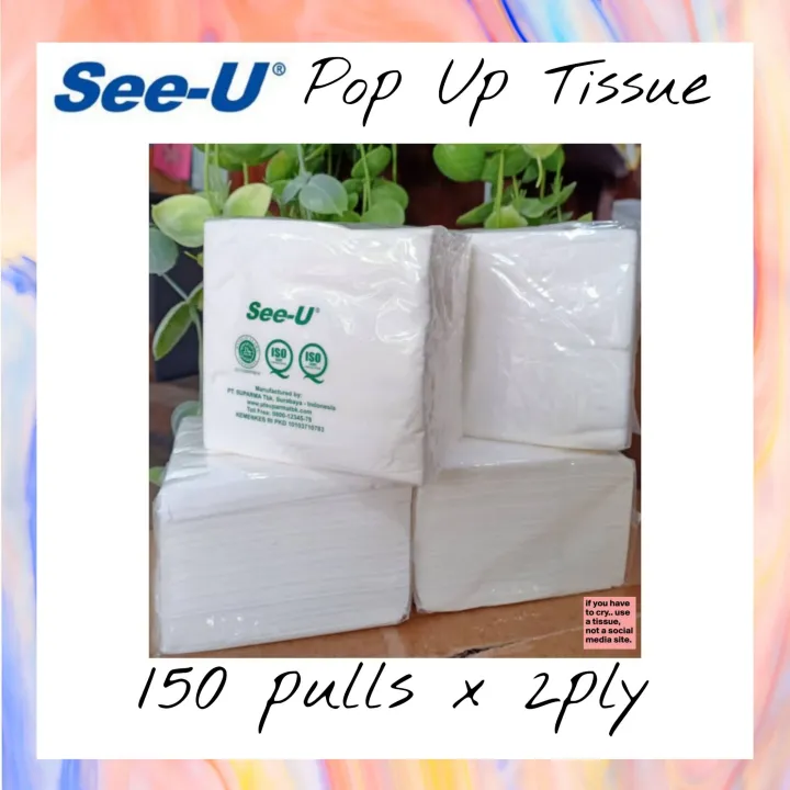 READY STOCK !!! See U Pop Up Tissue ( 150pulls x 2ply ) | Lazada