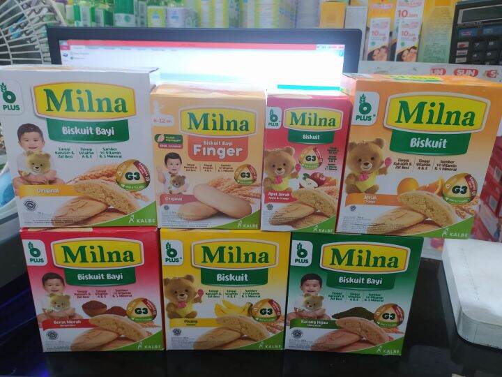Milna Biskuit 130g / Milna biskuit finger 52g / Milna Biskuit apel ...