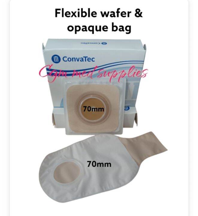 CONVATEC COLOSTOMY OPAQUE BAG & FLEXIBLE WAFER 70MM | Lazada PH