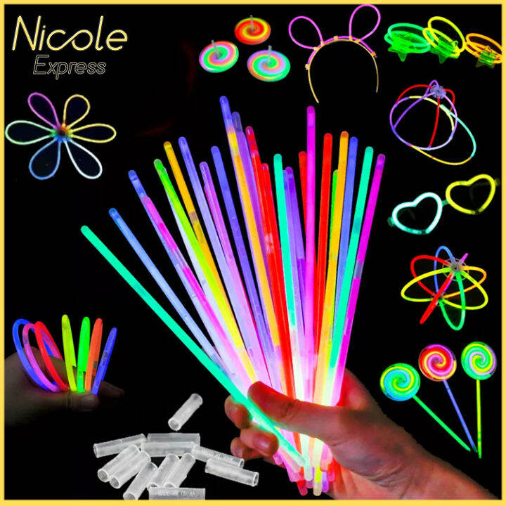 Party Glow in the dark Stick Light, Ultra Bright Glow Stick Fun Party ...