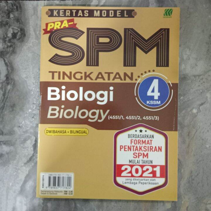 Kertas Model Pra Spm Tingkatan 4 Biologi Lazada