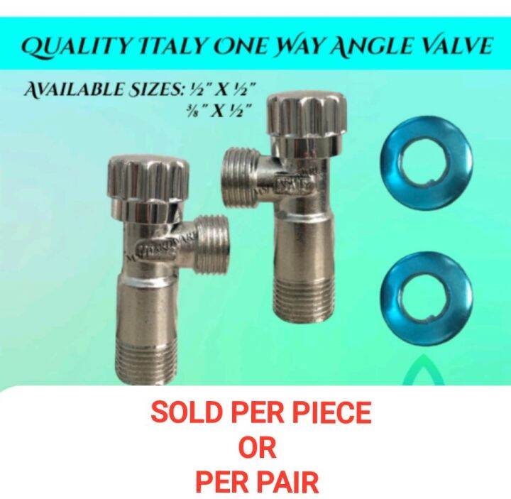 ITALY ONE WAY ANGLE VALVE 1/2*1/2 OR 3/8*3/8 SOLD PER PIECE OR PER PAIR VALVE PANG LINYA SA ...