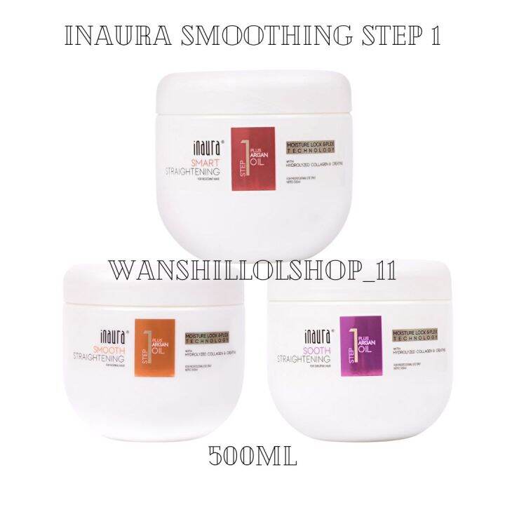 Inaura Smoothing Straightening 500gr Step 1 & 2 - Obat Pelurus Rambut ...